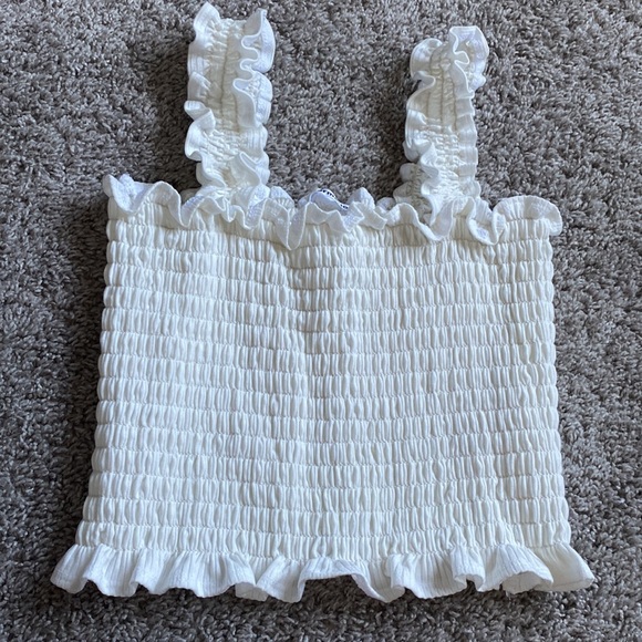 Reformation | Tops | Reformation Smocked Ruffle Tank | Poshmark
